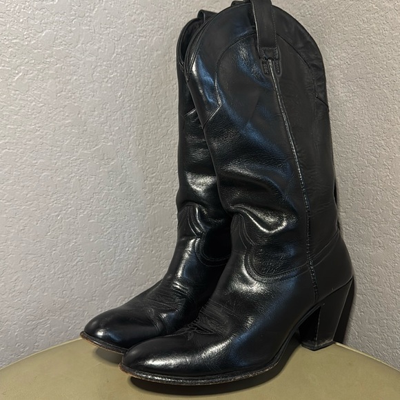 Dan Post | Shoes | Vintage Dan Post Black Cowboy Boots | Poshmark